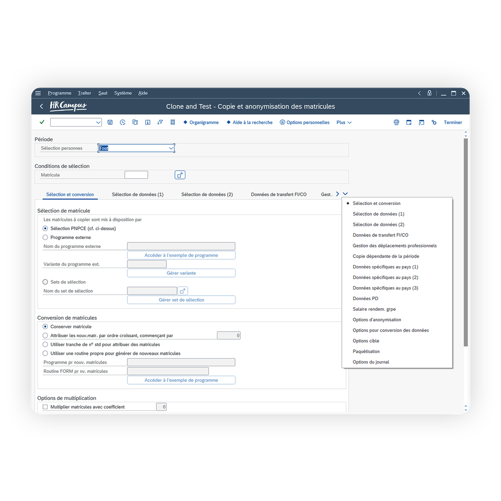 Accenture Clone and Test - Module complémentaire SAP HCM